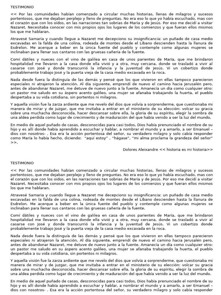 TESTIMONIO | PDF