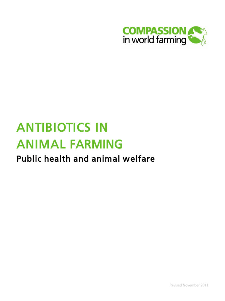 Antibiotics in Animal Farming Public Health and Animal Welfare | PDF ...