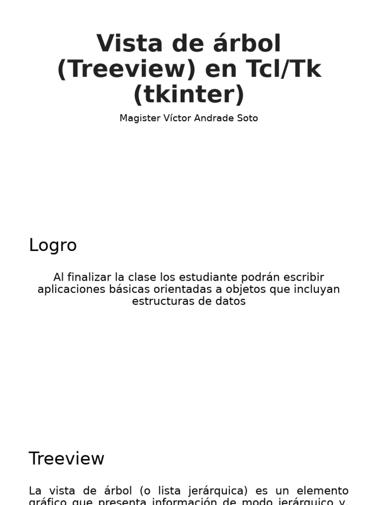 Vista de Árbol (Treeview) en TCL | PDF