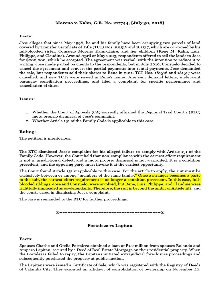 My Cases Moreno To Alanis | PDF | Supreme Court Of The United States ...
