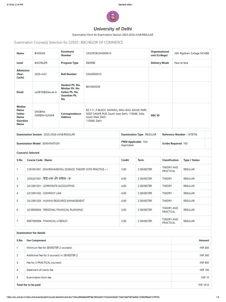 Course Fees Ncweb Bhoomi | PDF