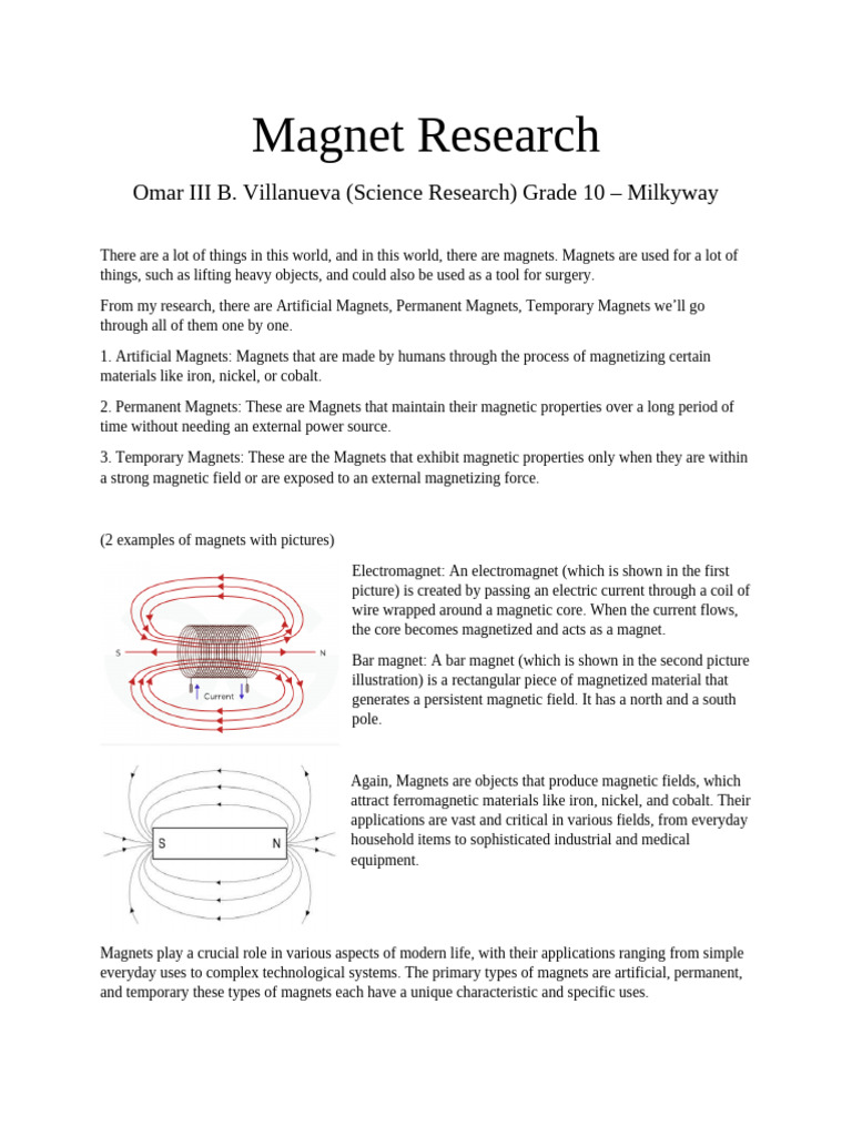 Applications of Magnets in Daily Life | PDF