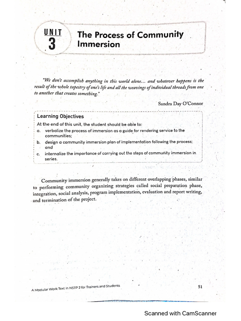 03 - Process of Community Immersion | PDF