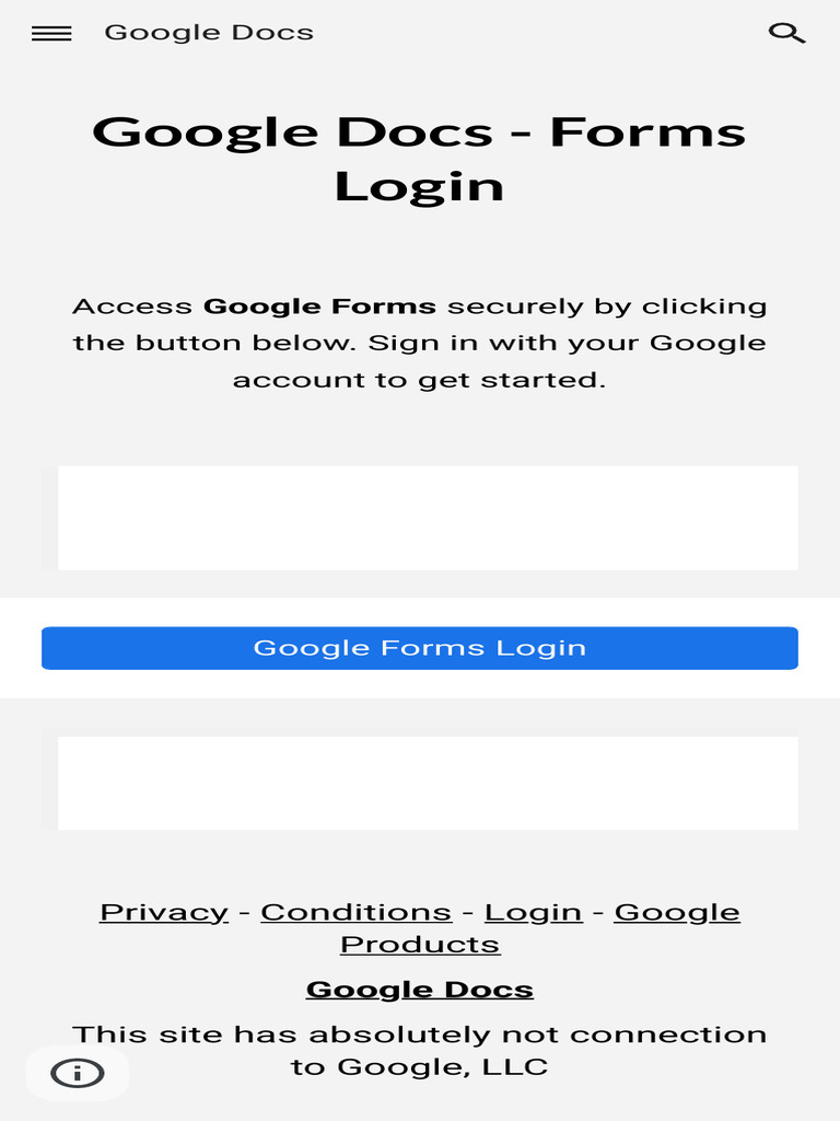 Google Docs - Forms Login | PDF