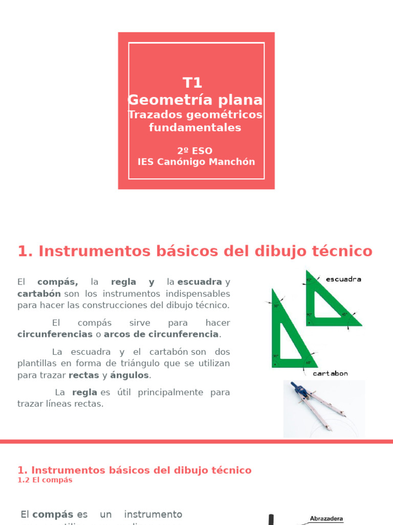 T1 Trazados Geomã©tricos Fundamentales | PDF | Ángulo | Formas geométricas