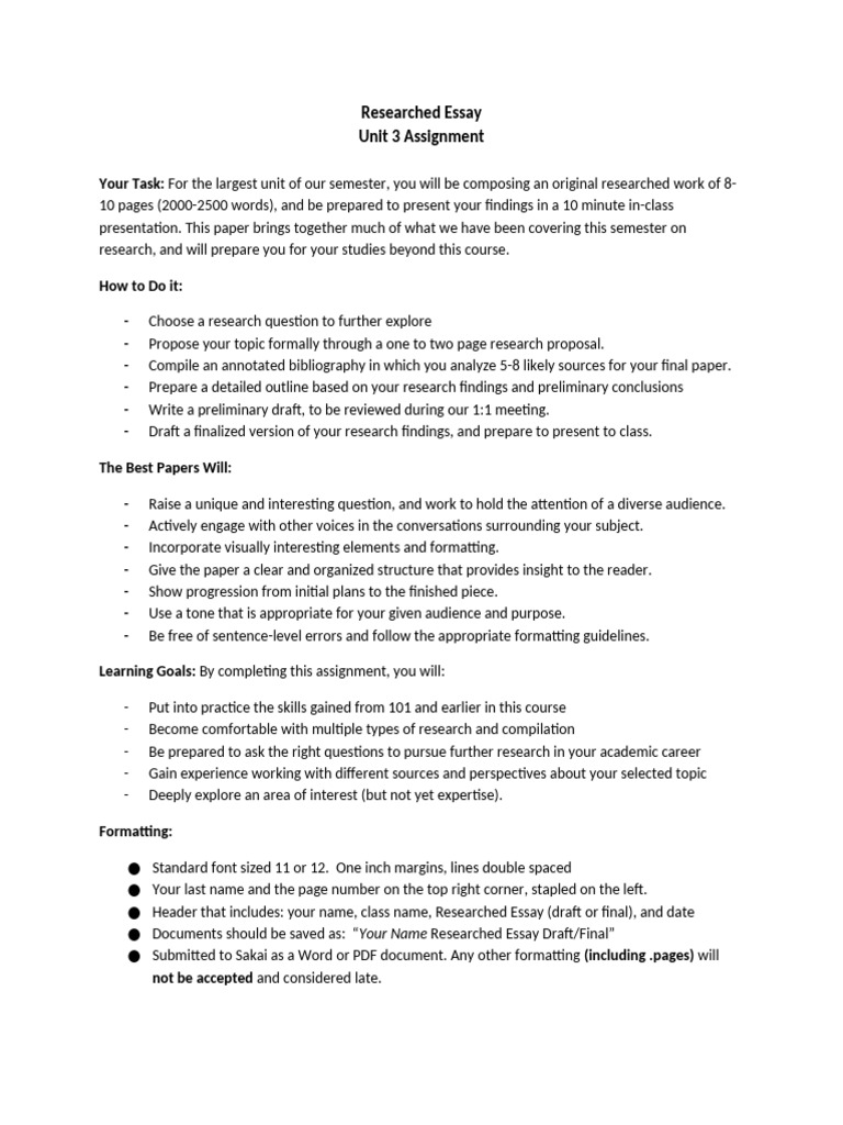 Unit 3 Research Project - Option 1 | PDF | Plagiarism | Essays