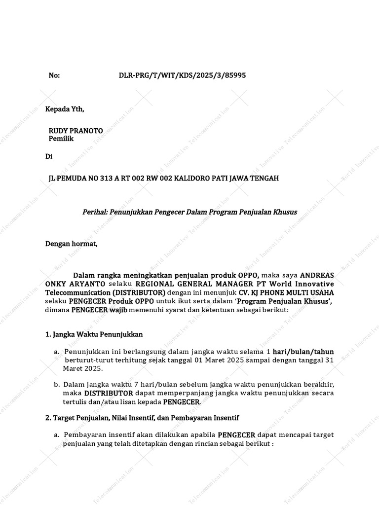 Cv. KJ Phone Multi Usaha | PDF