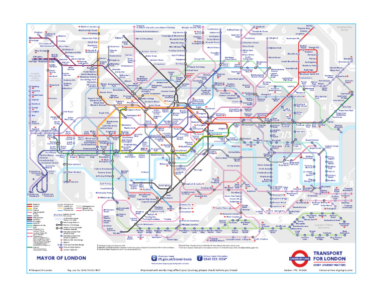 Tube Map 2024 | PDF