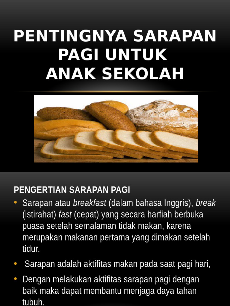 Pentingnya Sarapan Pagi | PDF