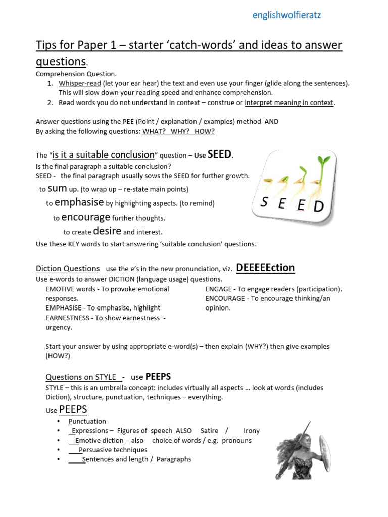 Tips for HL Paper 1 | PDF | Verb | Grammatical Tense