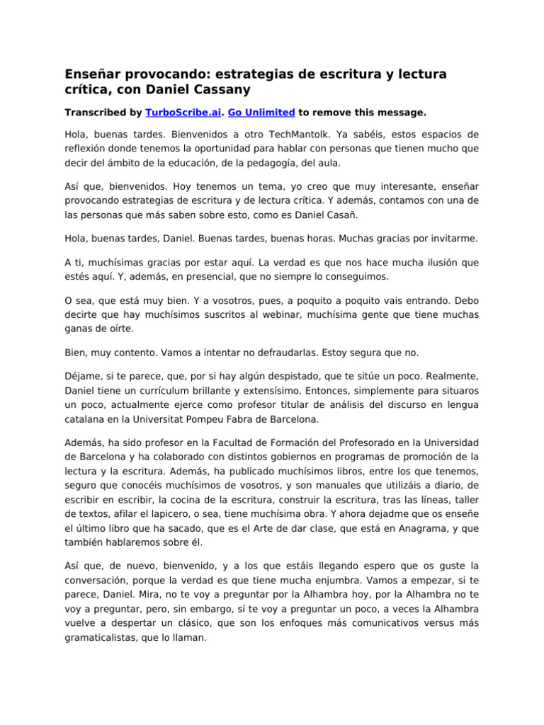 Estrategias de lectura y escritura crítica | PDF | Comprensión lectora ...