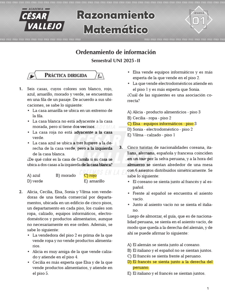 RM SCV Dir Sem01 | PDF