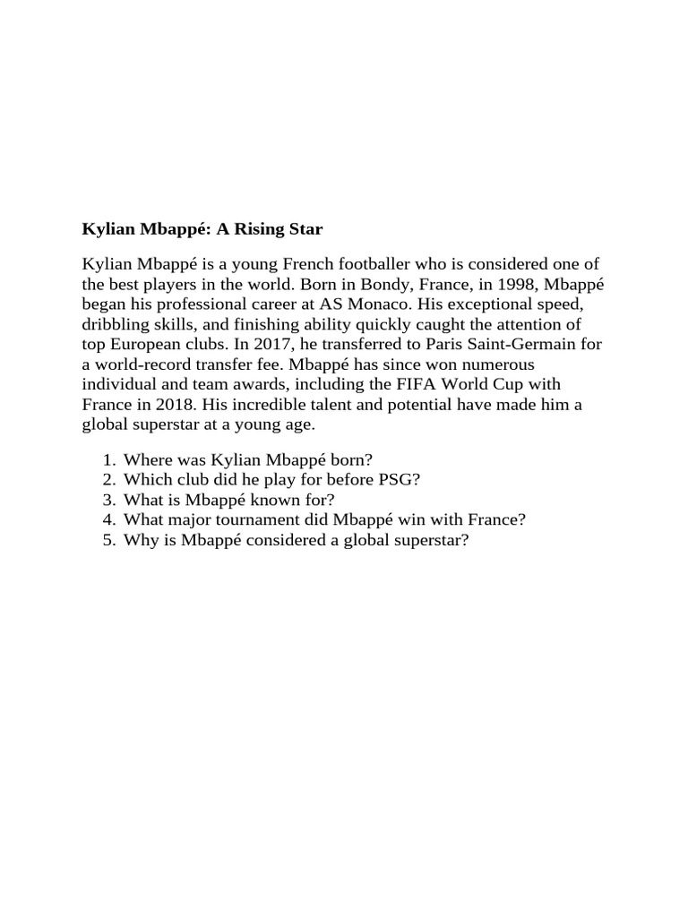 Kylian Mbappé | PDF