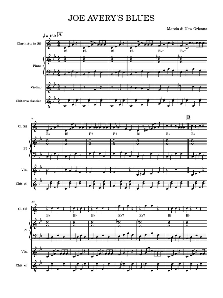 JOE AVERY'S BLUES-Partitura e Parti | PDF