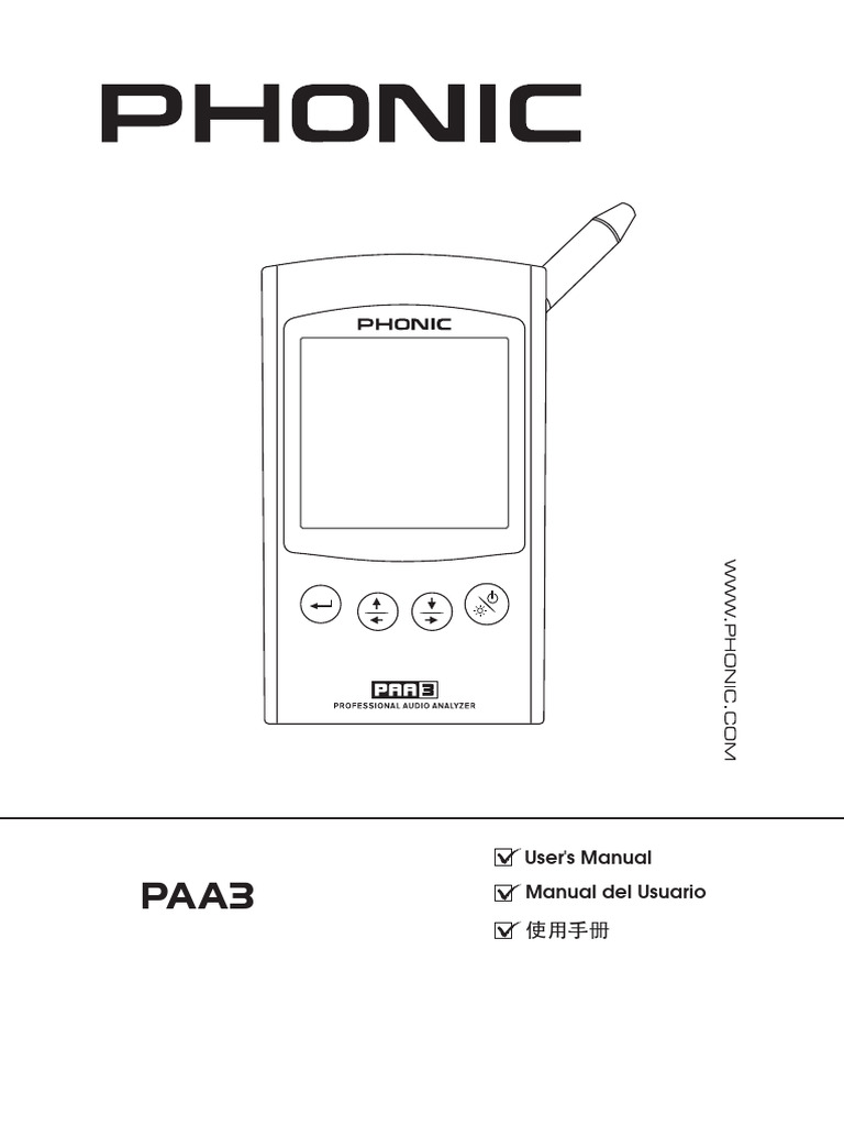 Phonic Paa3 User Manual en | PDF | Decibel | Microphone