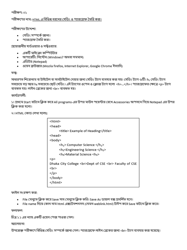 Ict Practical 4 | PDF