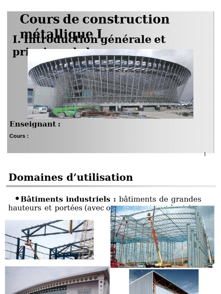 Cours de Construction Metallique I | PDF | Acier | Corrosion