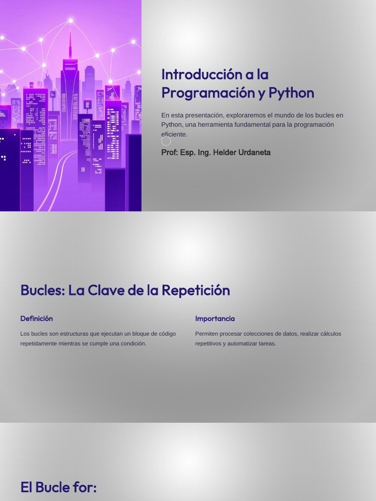 Clase 4-For y While Python-PI | PDF | Python (lenguaje de programación) | Desarrollo de software
