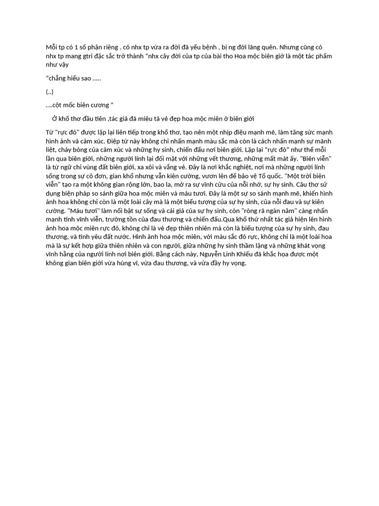hoa moc mien bien gioi | PDF