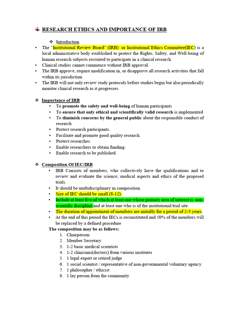 AN INTRODUCTION TO RESEARCH | PDF | Institutional Review Board | Clinical Trial