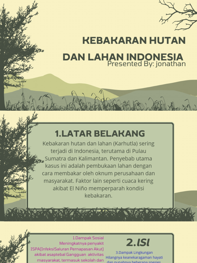Kebakaran Hutan Dan Lahan Indonesia | PDF