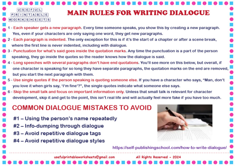 Essential Rules for Writing Dialogue | PDF