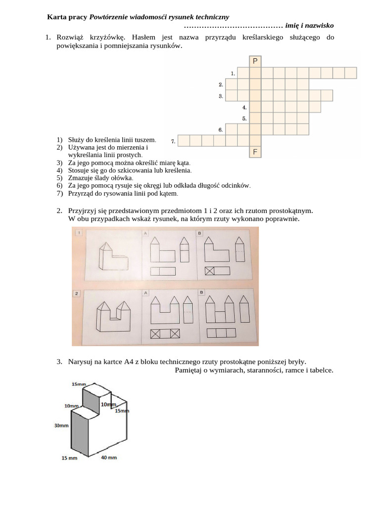 Karta Pracy Powtórzenie - kl6 | PDF