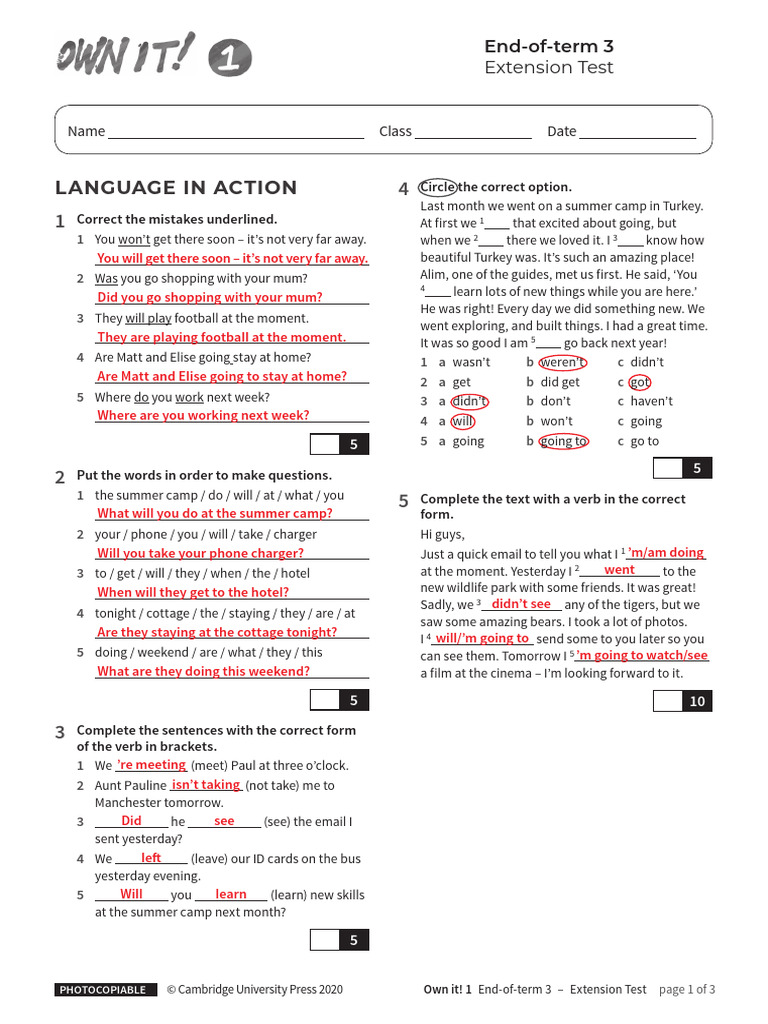 Term3 Extension With Answers | PDF