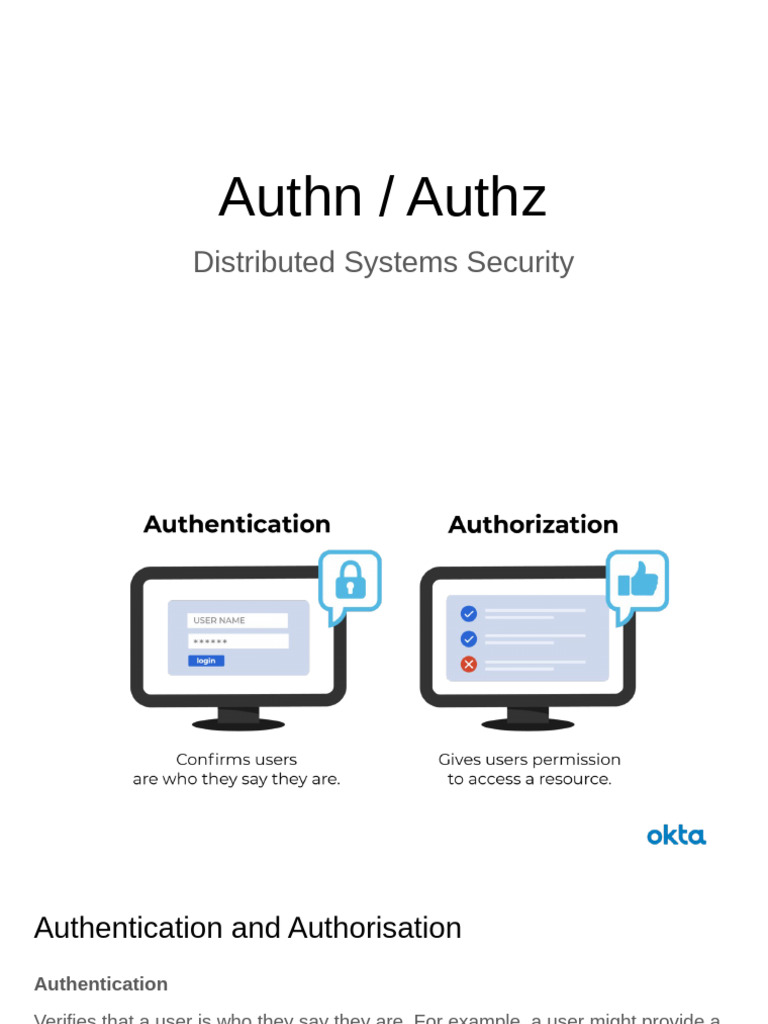 Unit II - Authentication _ Authorization | PDF