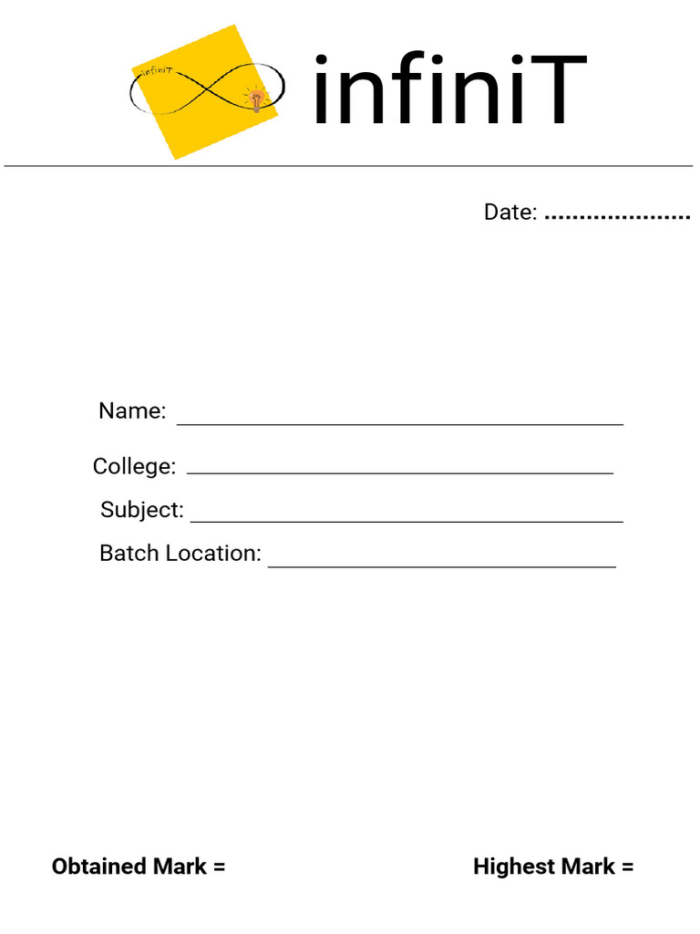 Subject Front Page Kit For Students | PDF