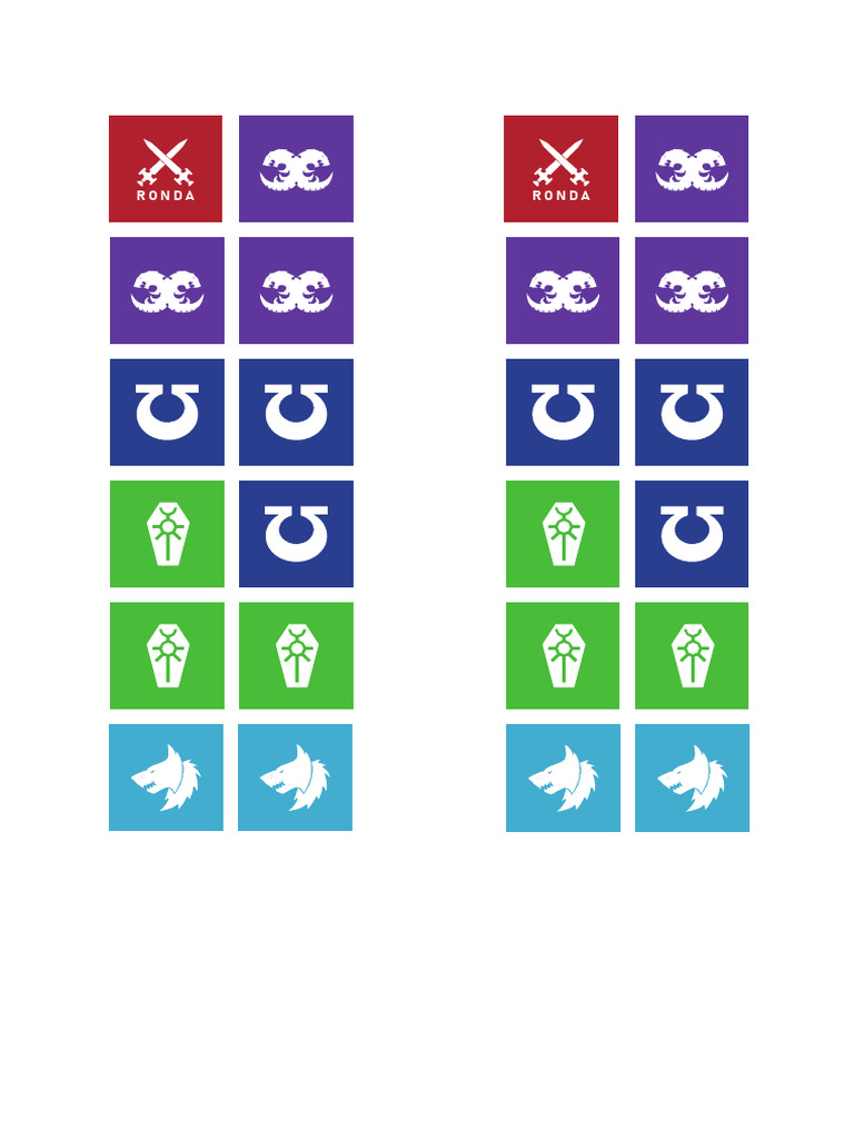 Tokens para Tablero Warhammer 40k | PDF