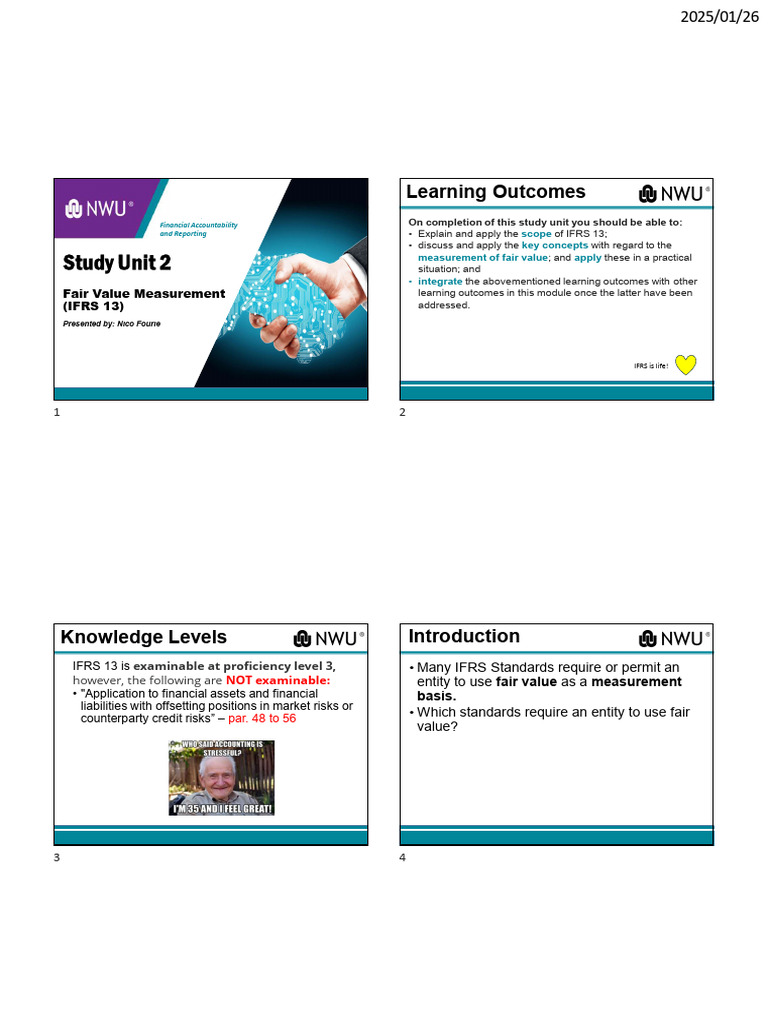 SU2 - Fair Value Measurement (IFRS 13) solutions | PDF | Fair Value | Valuation (Finance)