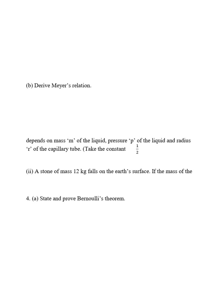 Physics 5 Mark Questions for Exams | PDF | Kinetic Energy | Acceleration