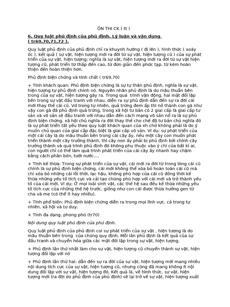 Ôn thi triết ck1 (2) | PDF