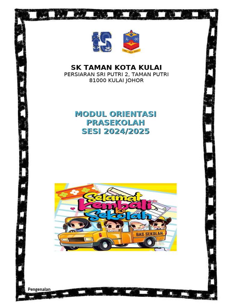 Modul Orientasi Prasekolah Taman Kota Kulai (2024-2025) | PDF