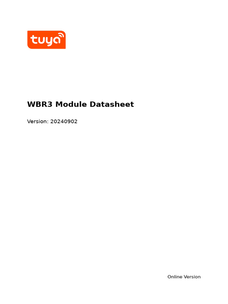 WBR3 Module Datasheet - Tuya Developer Platform - Tuya Developer Platform | PDF | Ieee 802.11 ...