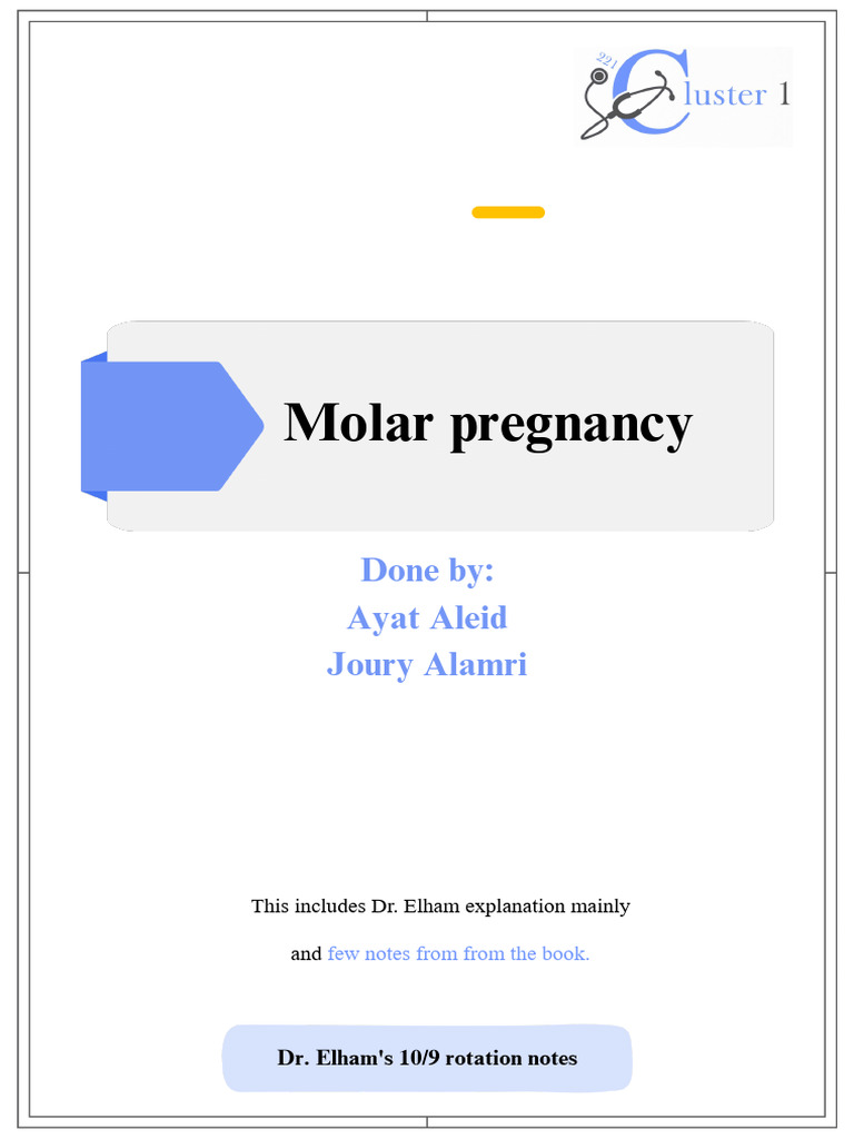 Understanding Molar Pregnancy Types | PDF | Hyperthyroidism | Pregnancy