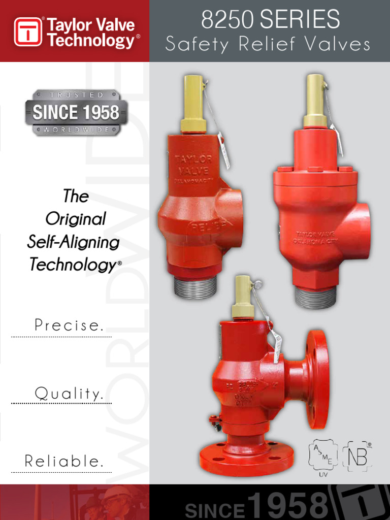 8250 Series Taylor Valves | PDF | Screw | Valve