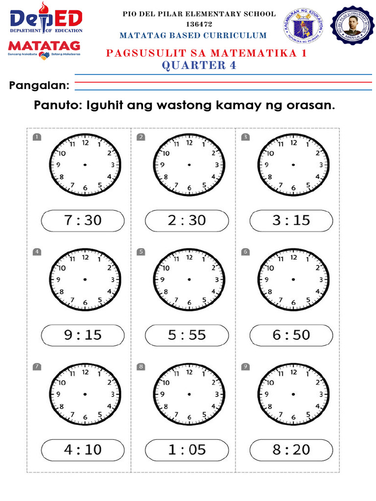 Q4 Math - Quarter Time | PDF