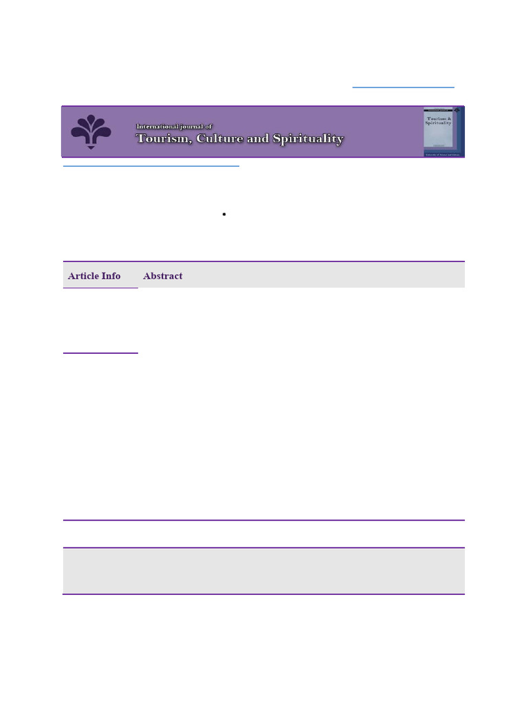 Identifying The Dimensions of Pilgrims' Experience | PDF | Pilgrimage ...