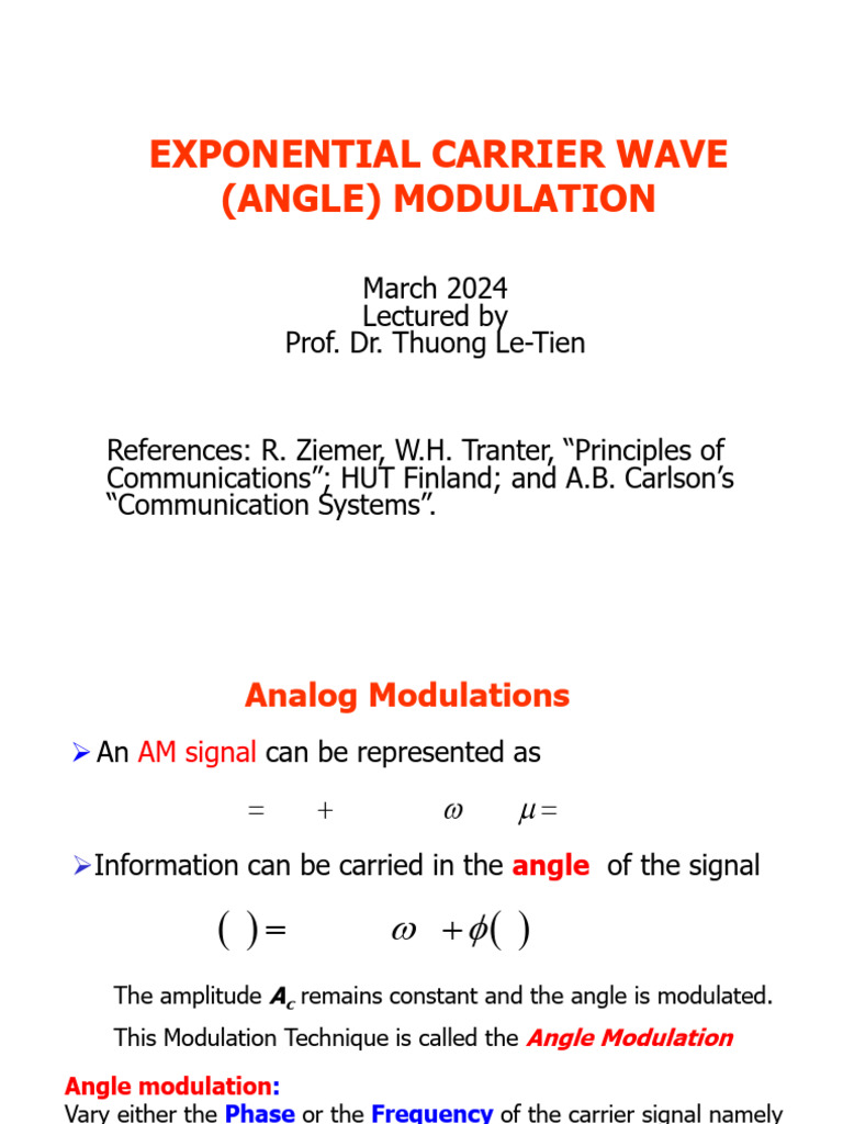 C4-AngleMod-2024 | PDF | Frequency Modulation | Modulation