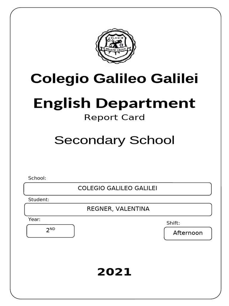 Secondary School Report Card | PDF | Cognition