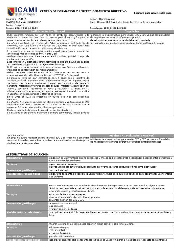 Original Buff S.A Enfrentando Los Retos de La Omnicanalidad 20240820 143035 | PDF | Marketing ...