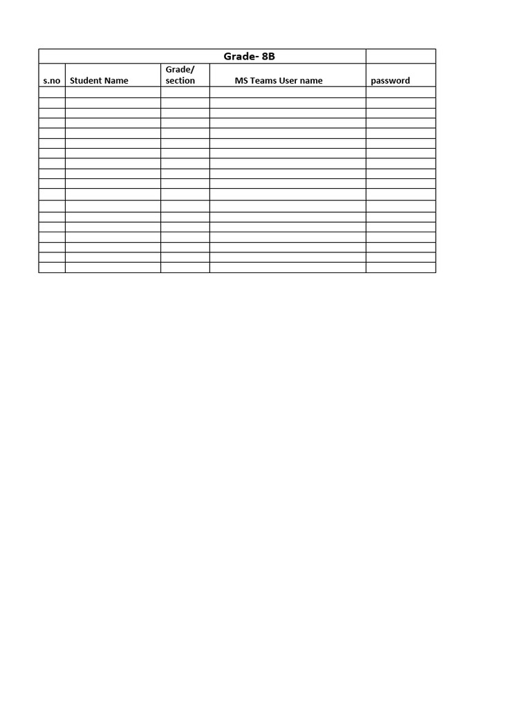G 8B_MS Teams Login Credentials | PDF