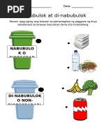 Nabubulok (Biodegradable) at Di-Nabubulok (Non-Biodegradable | PDF
