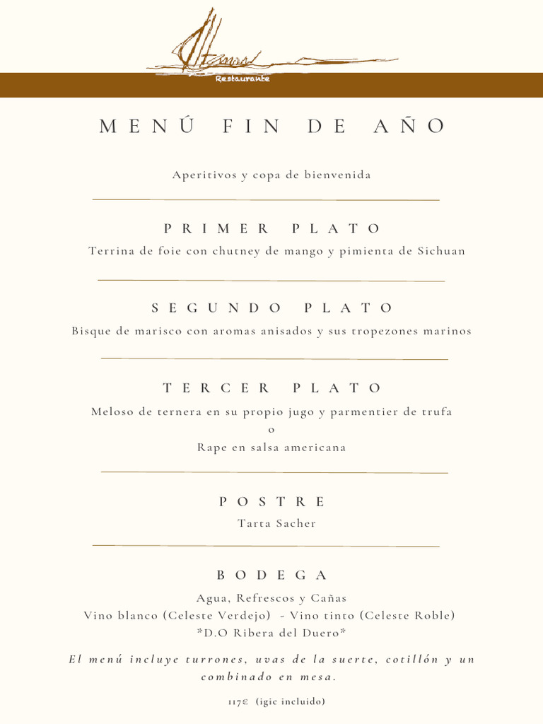 Menú de Fin de Año: Platos Gourmet | PDF | Alimentos | Cocina occidental