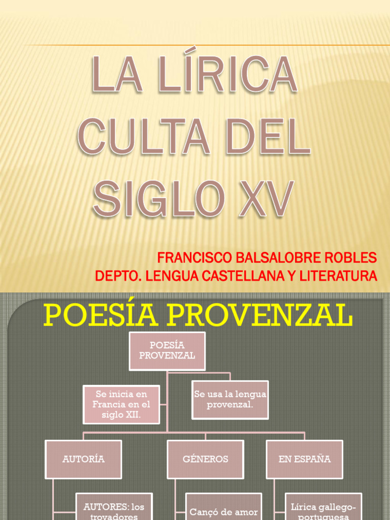 Lírica Culta Medieval | PDF