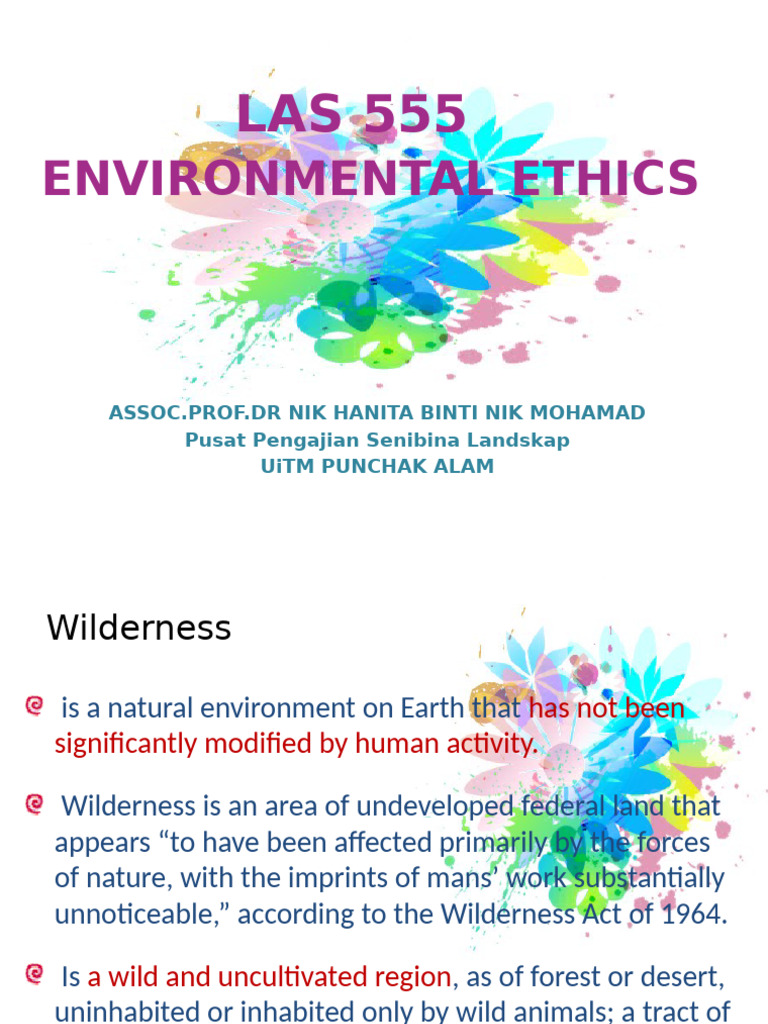 LECTURE 7 Importance of Wilderness | PDF | Wilderness | Conservation ...