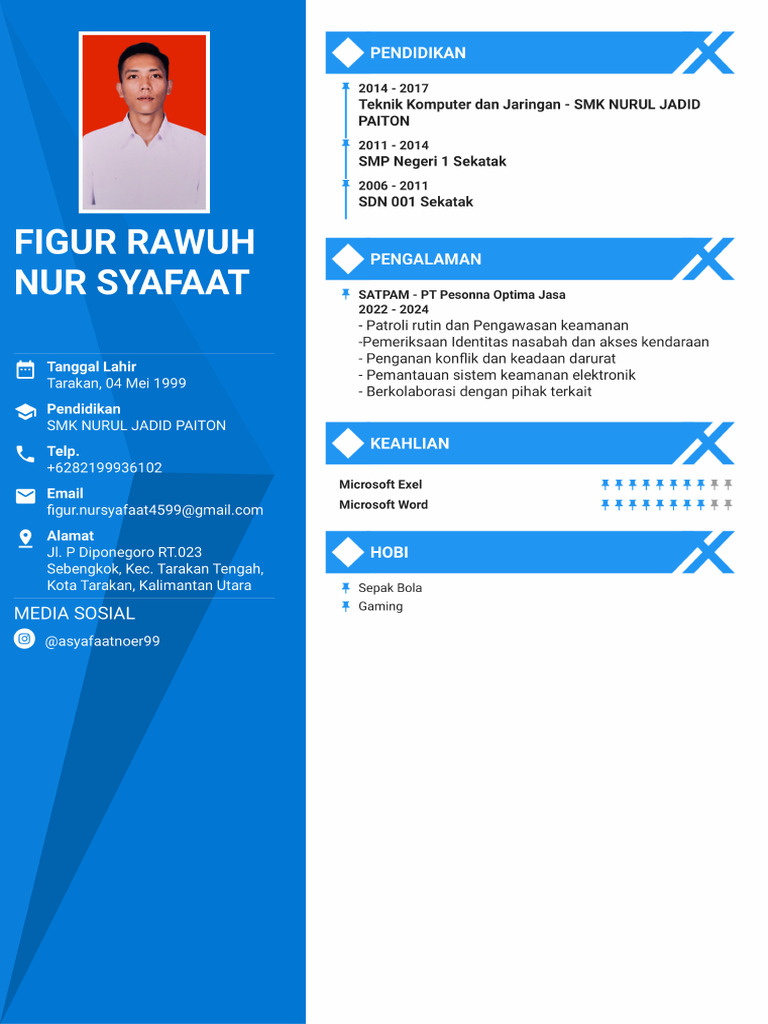 Cv Figur Rawuh Nur Syafaat | PDF