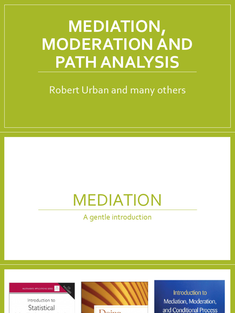 Mediation Analysis and Path Analysis - MA - 2020 | PDF | Dependent And ...